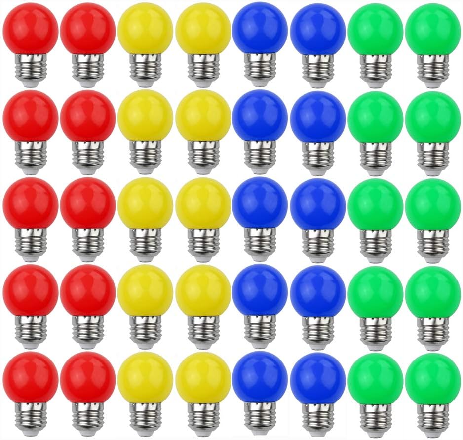 Bombillas LED de colores E27 3 W = 30 W, luz decorativa y de diseño ...