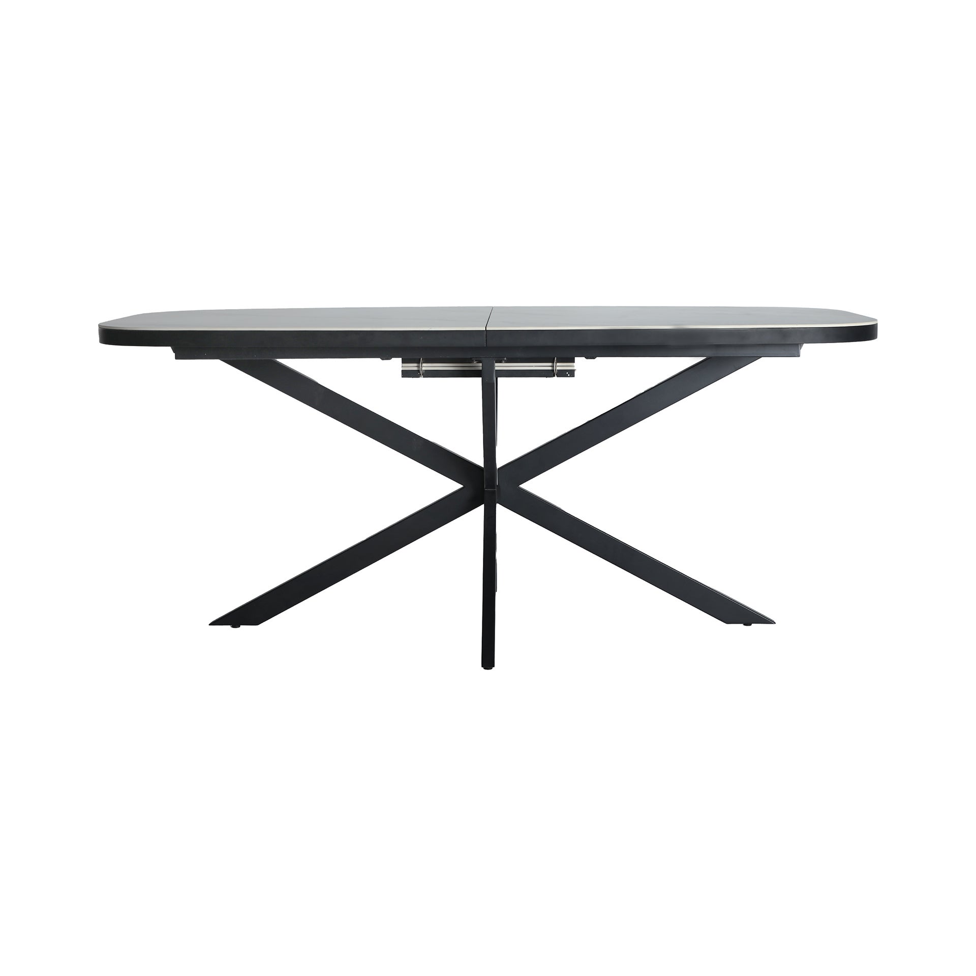 Table à rallonge en bois mdf noir en 180x90x76 cm | Leroy Merlin