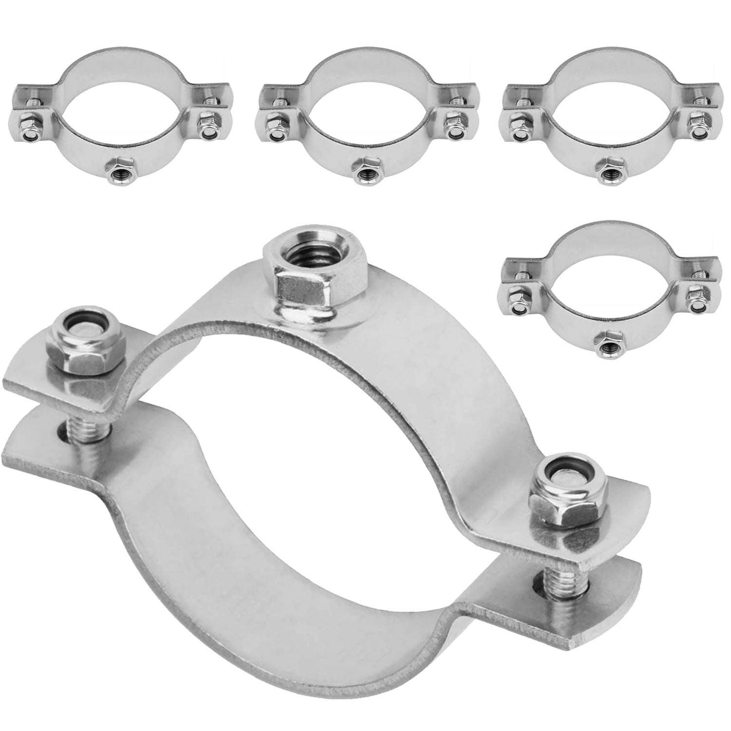 Collier de Fixation Simple isophonique-Acier nickelé-pour Tube Ø40 mm-5 ...