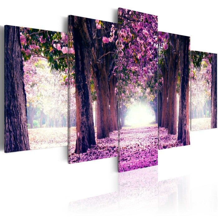 Tableau Imprimé "Avenue Violette" 50 x 100 cm | Leroy Merlin