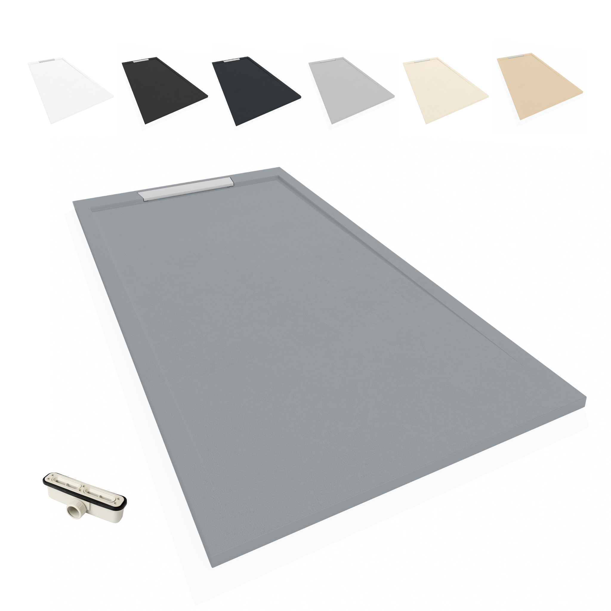 Plato de Ducha 70x100 Modelo Palermo II – Textura Pizarra y Extraplano ...