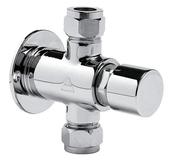 Robinet de douche temporisé mural avec bouton poussoir Idral Modern ...