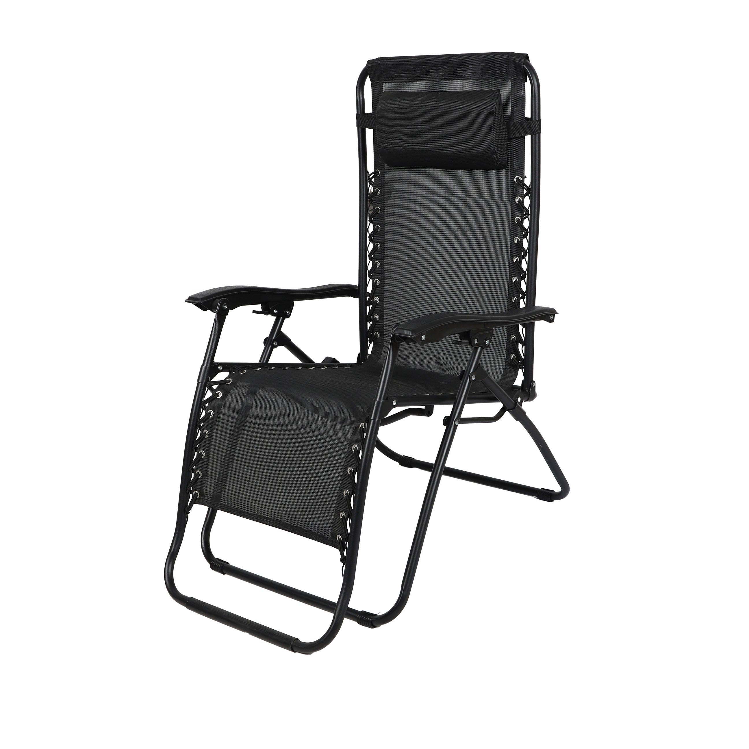 Transat Chaise De Plage Fauteuil Relax L176x64 X H108/46cm Noir | Leroy ...