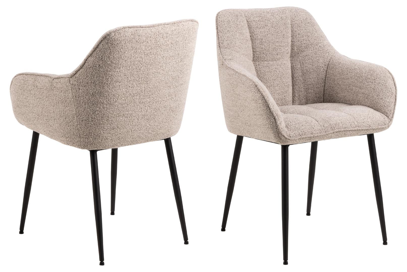 Brenda Chaise De Salle à Manger Avec Accoudoirs Beige Leroy Merlin