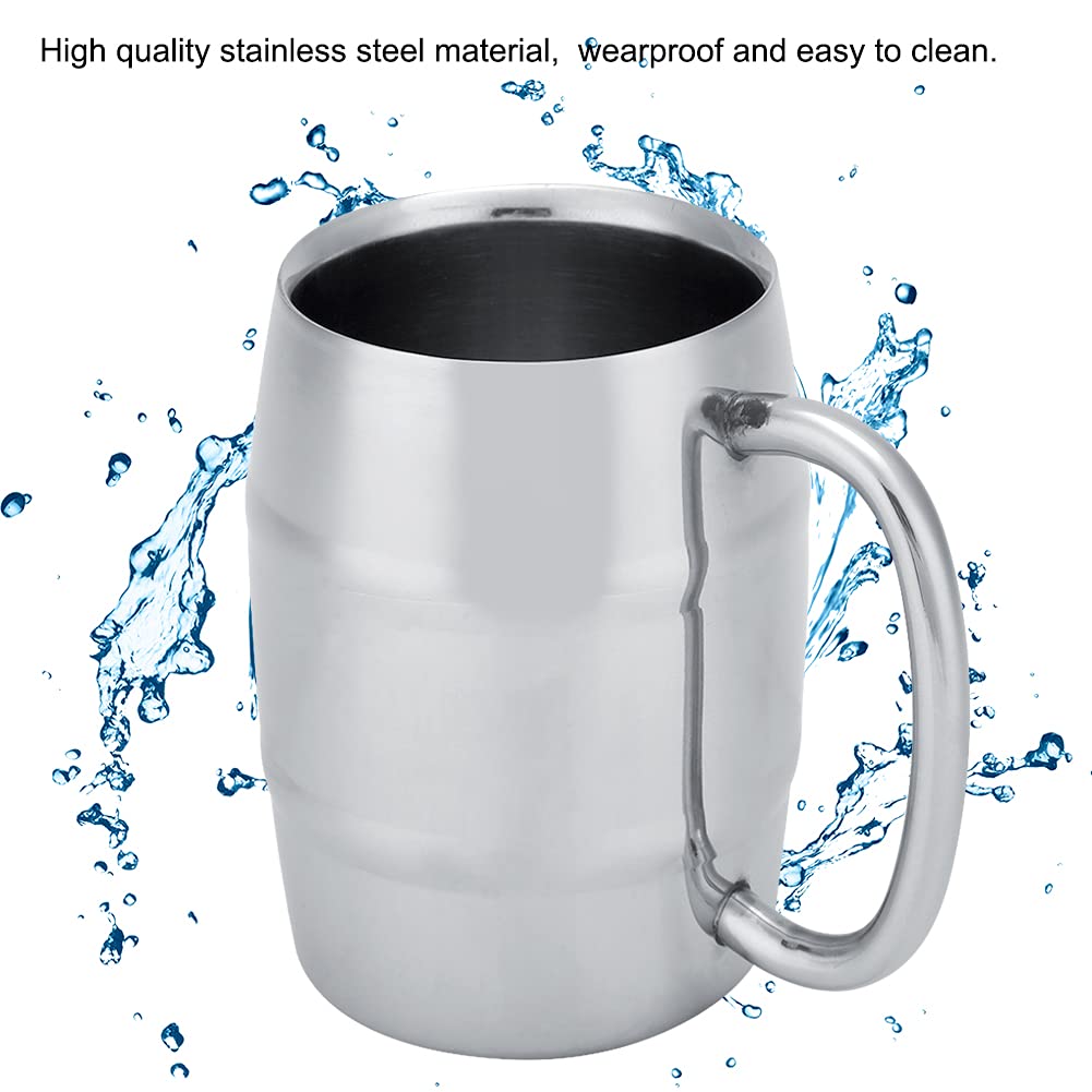 Tasse à café à Double paroi en acier inoxydable, tasse à bière et à thé ...