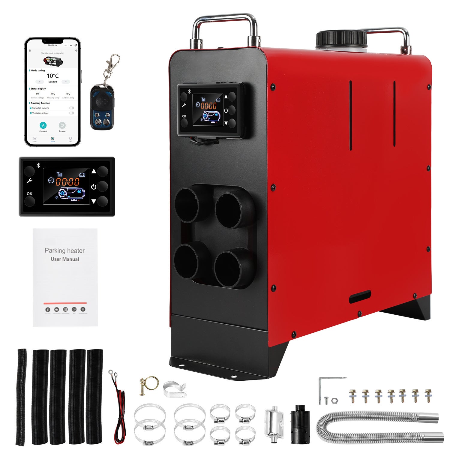 Chauffage à air diesel 12V 8KW, chauffage stationnaire avec Bluetooth ...