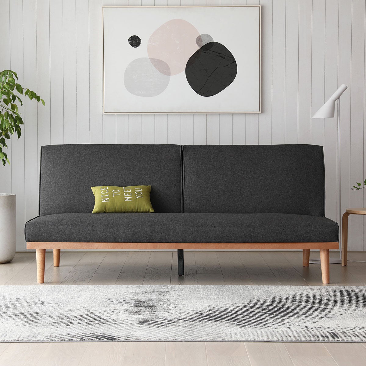 Canapé convertible gris ELY Wilsa Indoor | Leroy Merlin