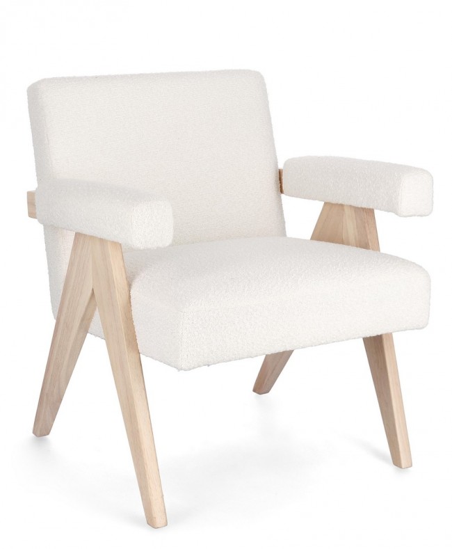 Sillón Faiza marfil 57.5x80x83 cm | Leroy Merlin