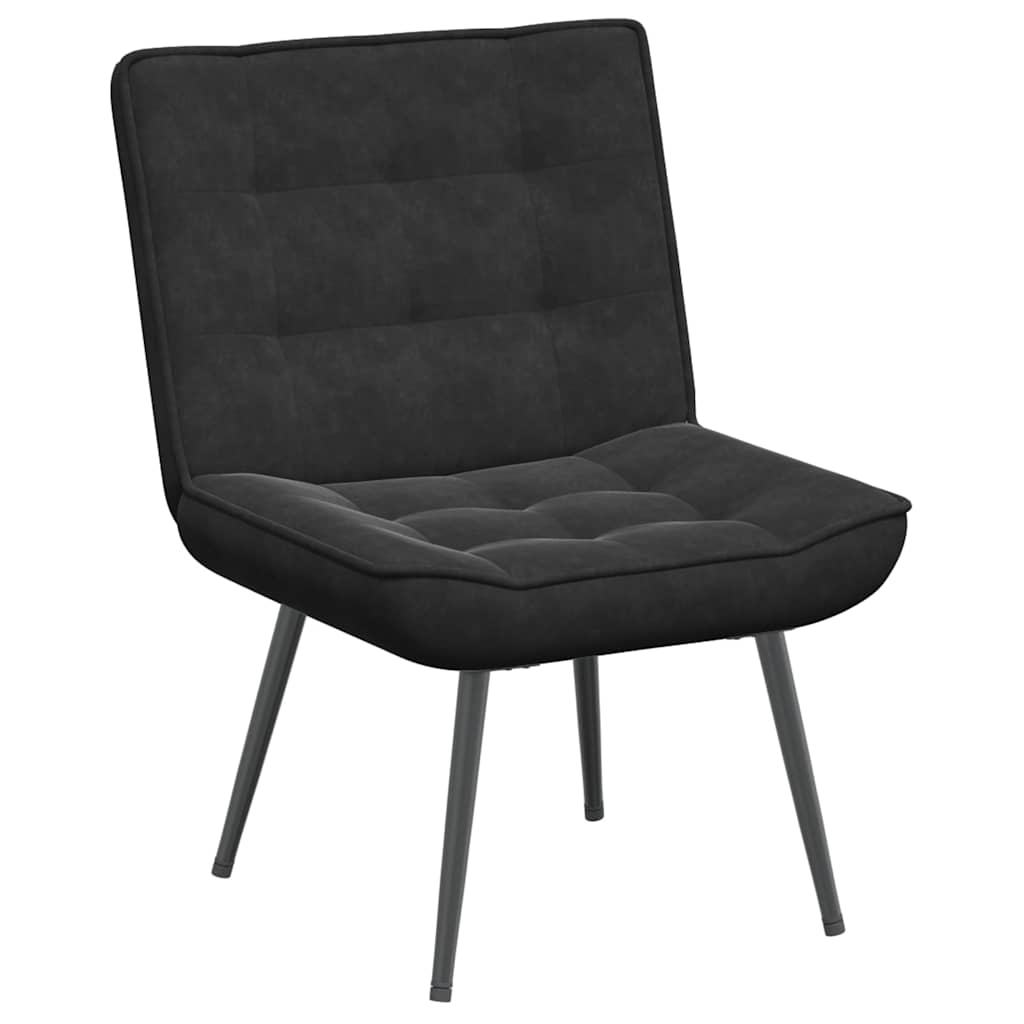 Poltrona relax in velluto nero 64x74x84 cm | Leroy Merlin