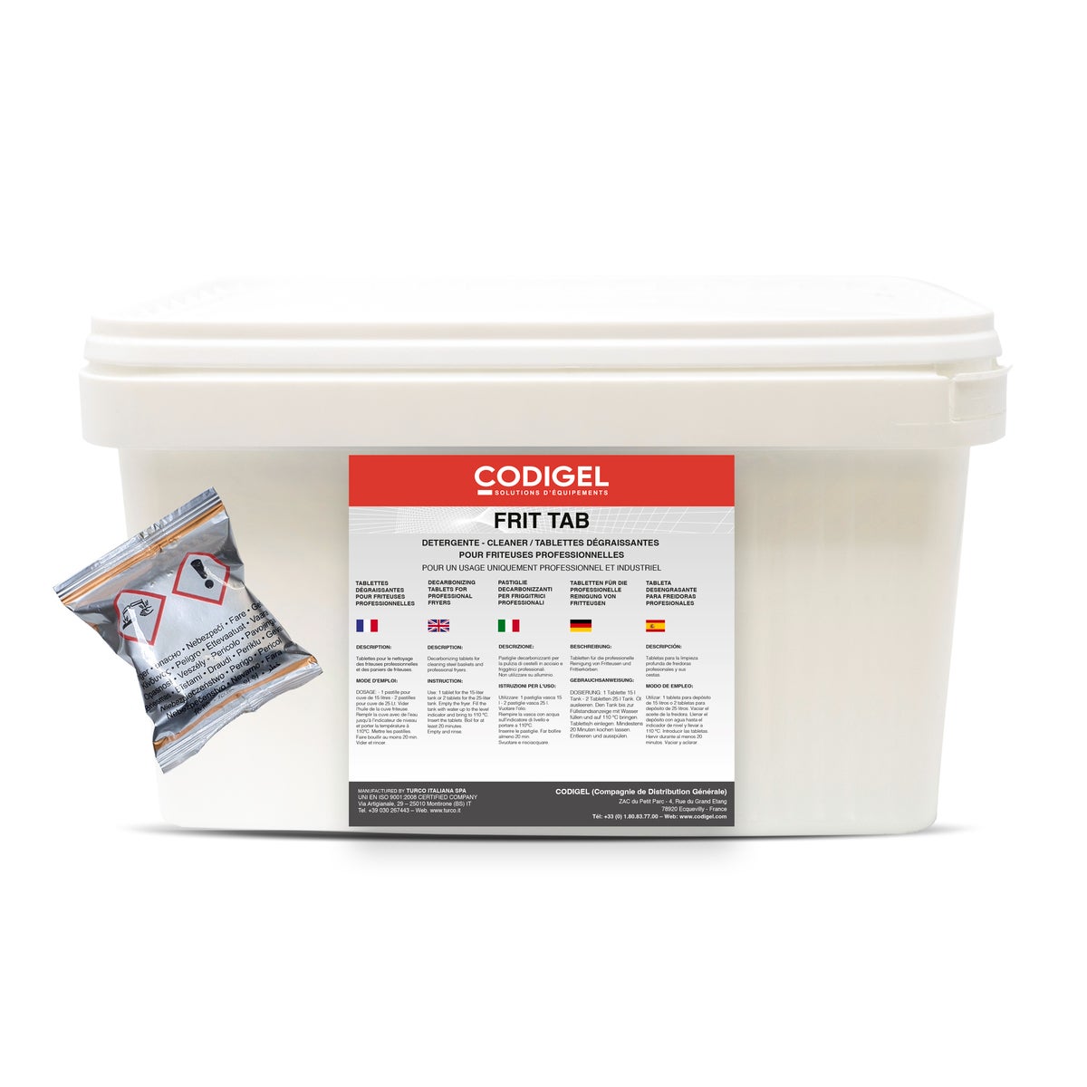 Tablettes dégraissantes pour Friteuse - Sachet de 120 Tablettes ...