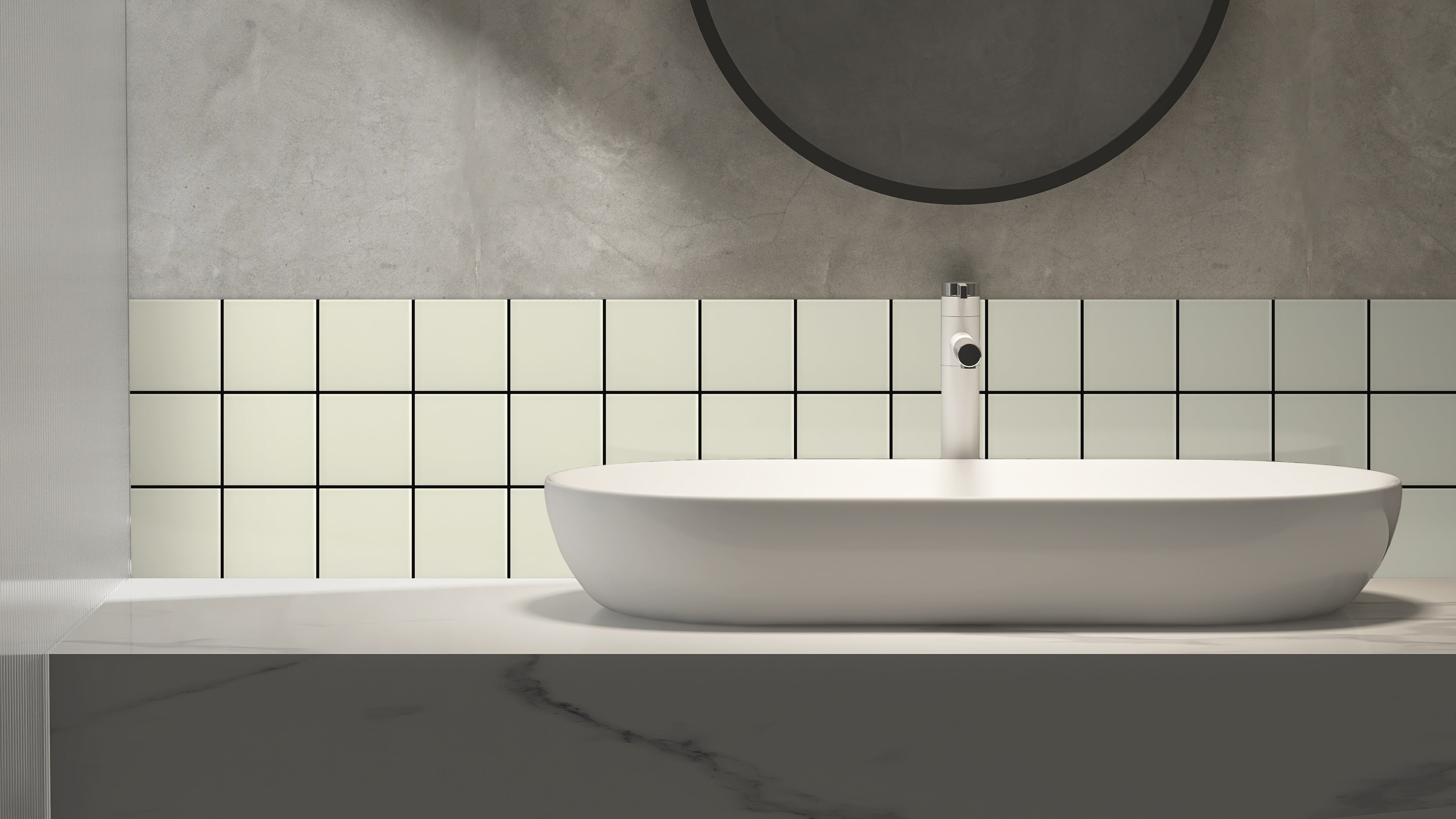 Azulejo de pared 10x10 cm acabado liso color Crema Mantequilla mate ...