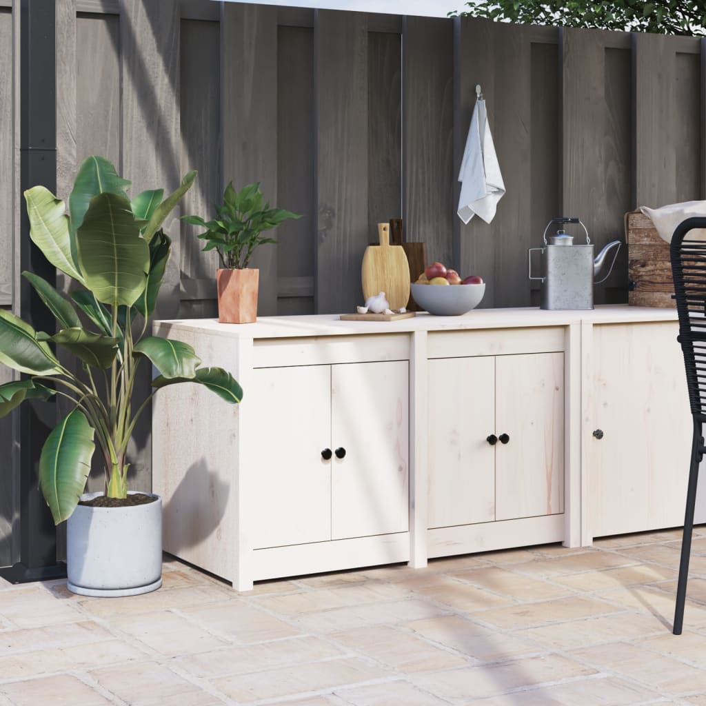 Mobile da cucina da esterno bianco in legno massello di pino | Leroy Merlin