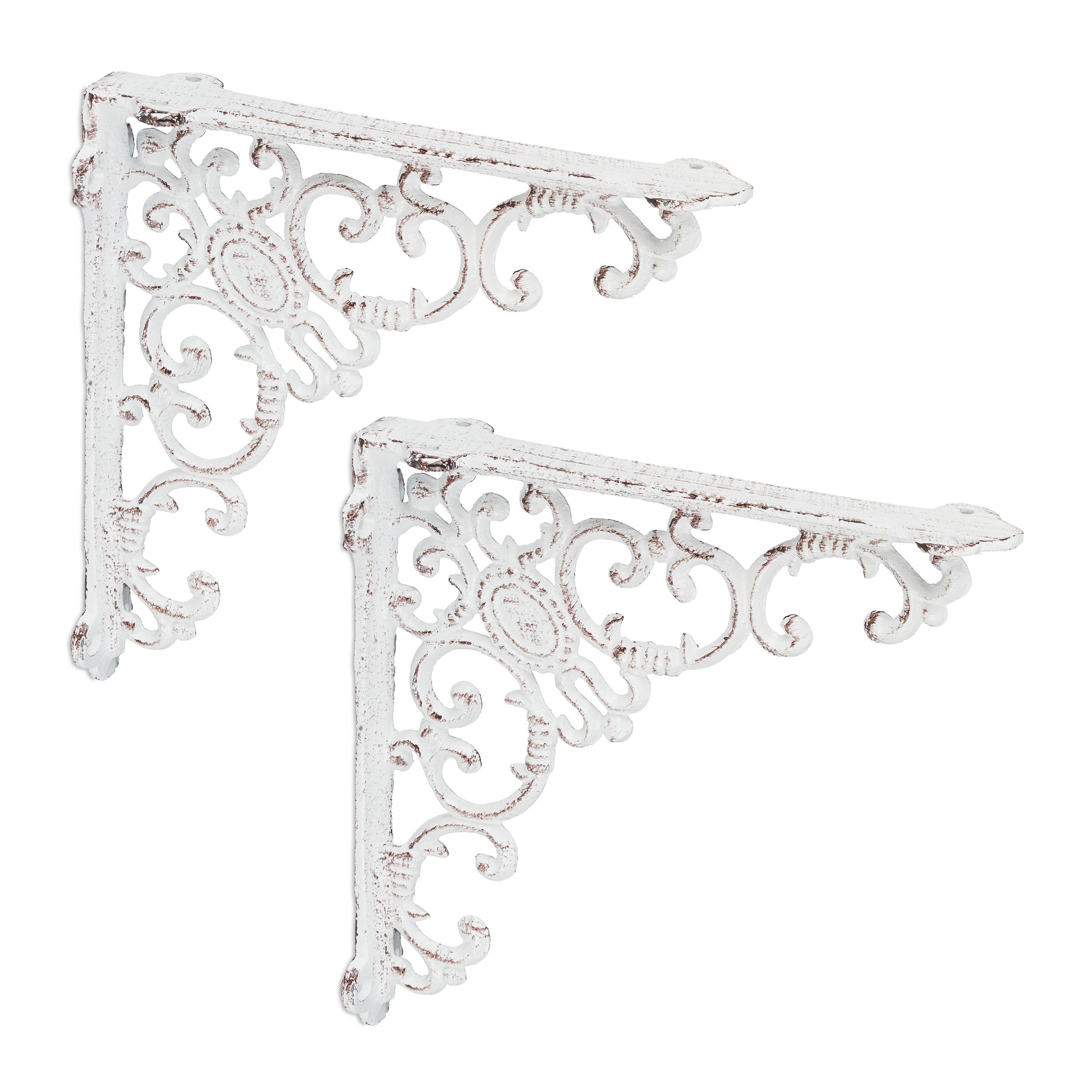 Staffe per Mensole, Set da 2 Supporti dal Design Barocco, Reggimensola ...