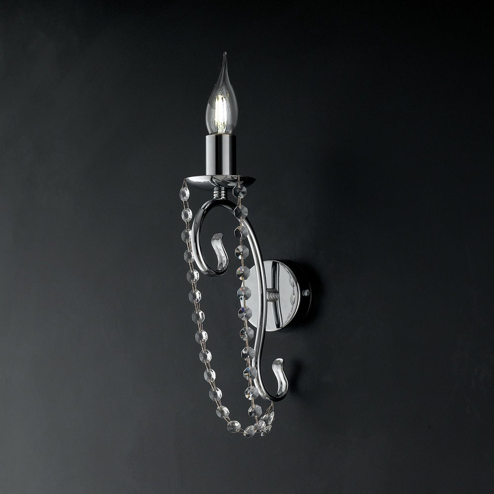 Applique Shabby Chic Magda Cromo 1 Luce E14 | Leroy Merlin