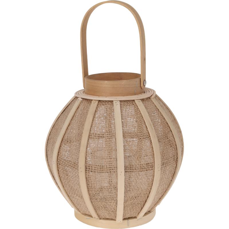 Lanterne pour bougie extérieure en rotin 23 cm | Leroy Merlin