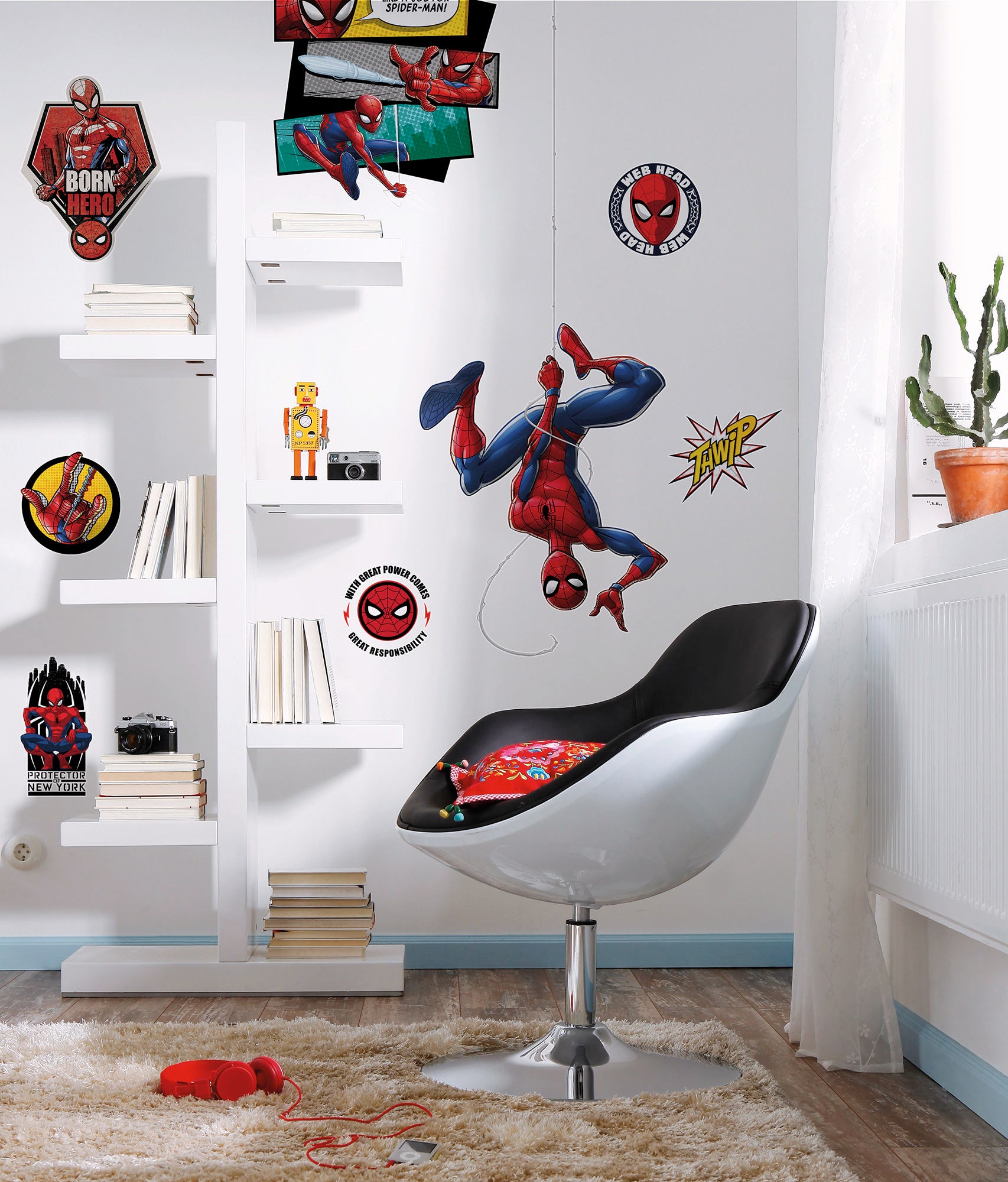 Vinilos decorativos de Komar - Marvel Spider-Man Web Head - piezas ...