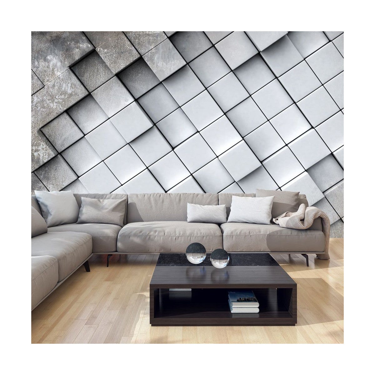 Papier Peint "Gray Background 3D" 245 x 350 cm | Leroy Merlin
