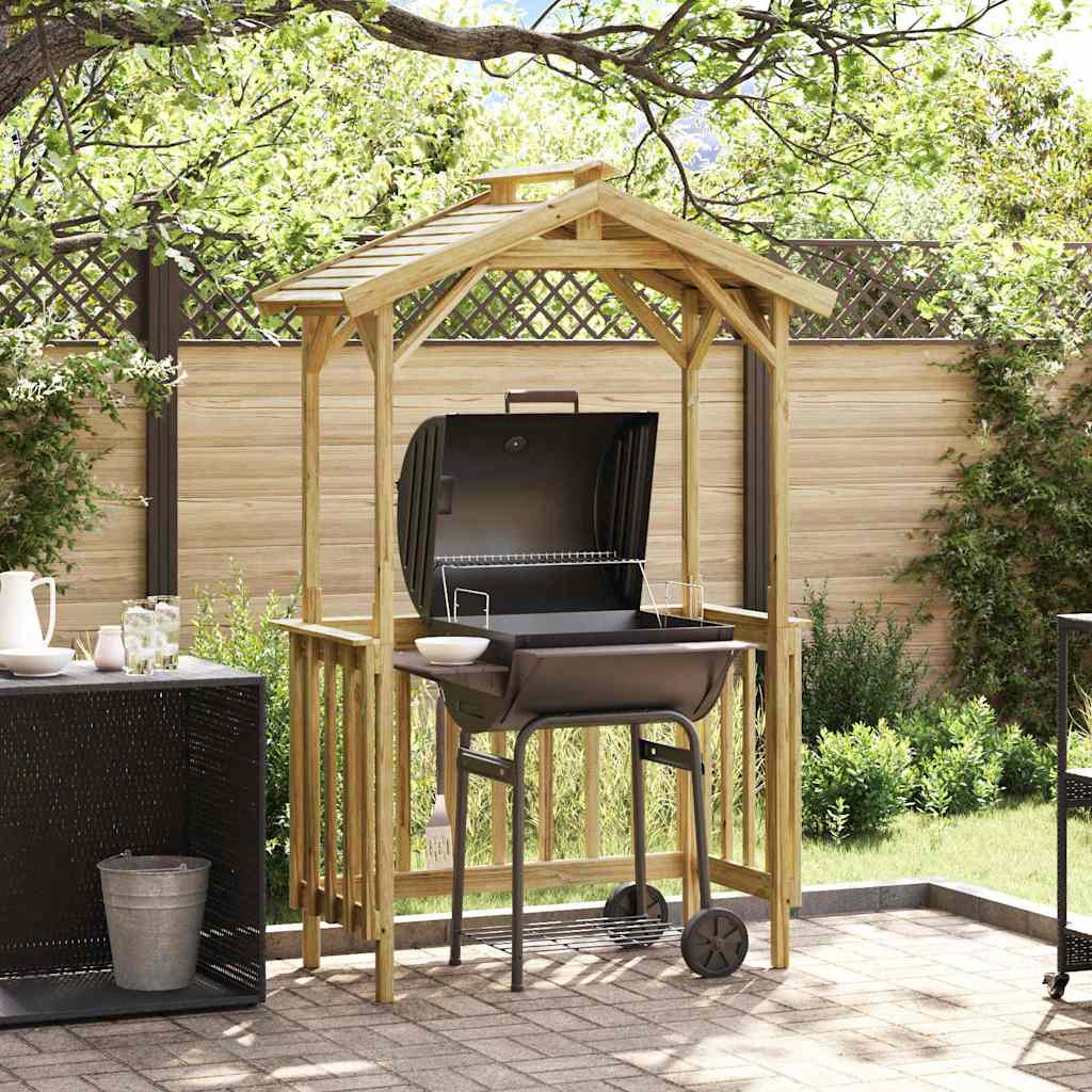 Abri pour barbecue Marron 133.5 x 63 x 200 cm Pin imprégné vidaXL ...