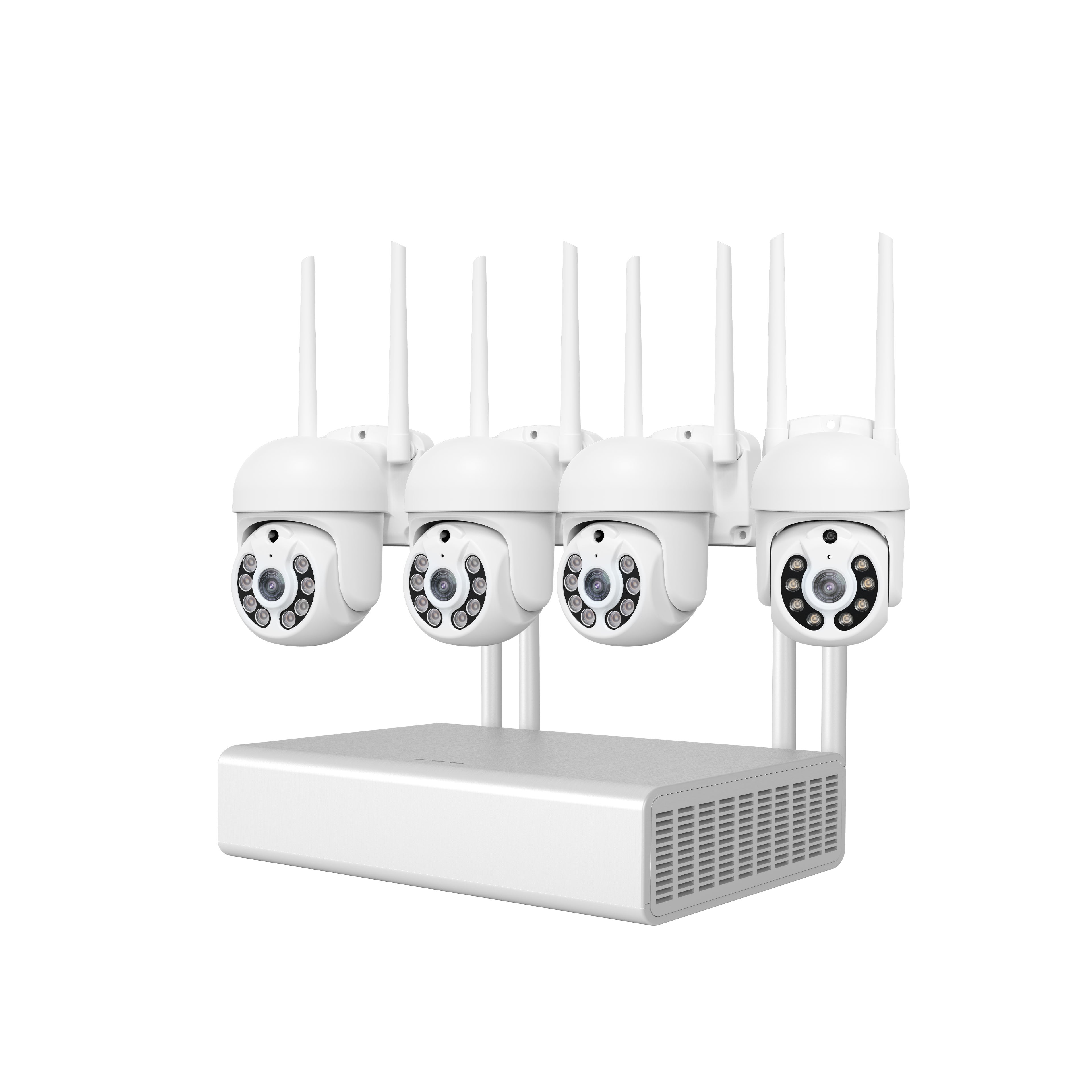 Caméra de surveillance XIAOVV 4CH Caméra IP 3MP WIFI 360° IP66 Vision ...
