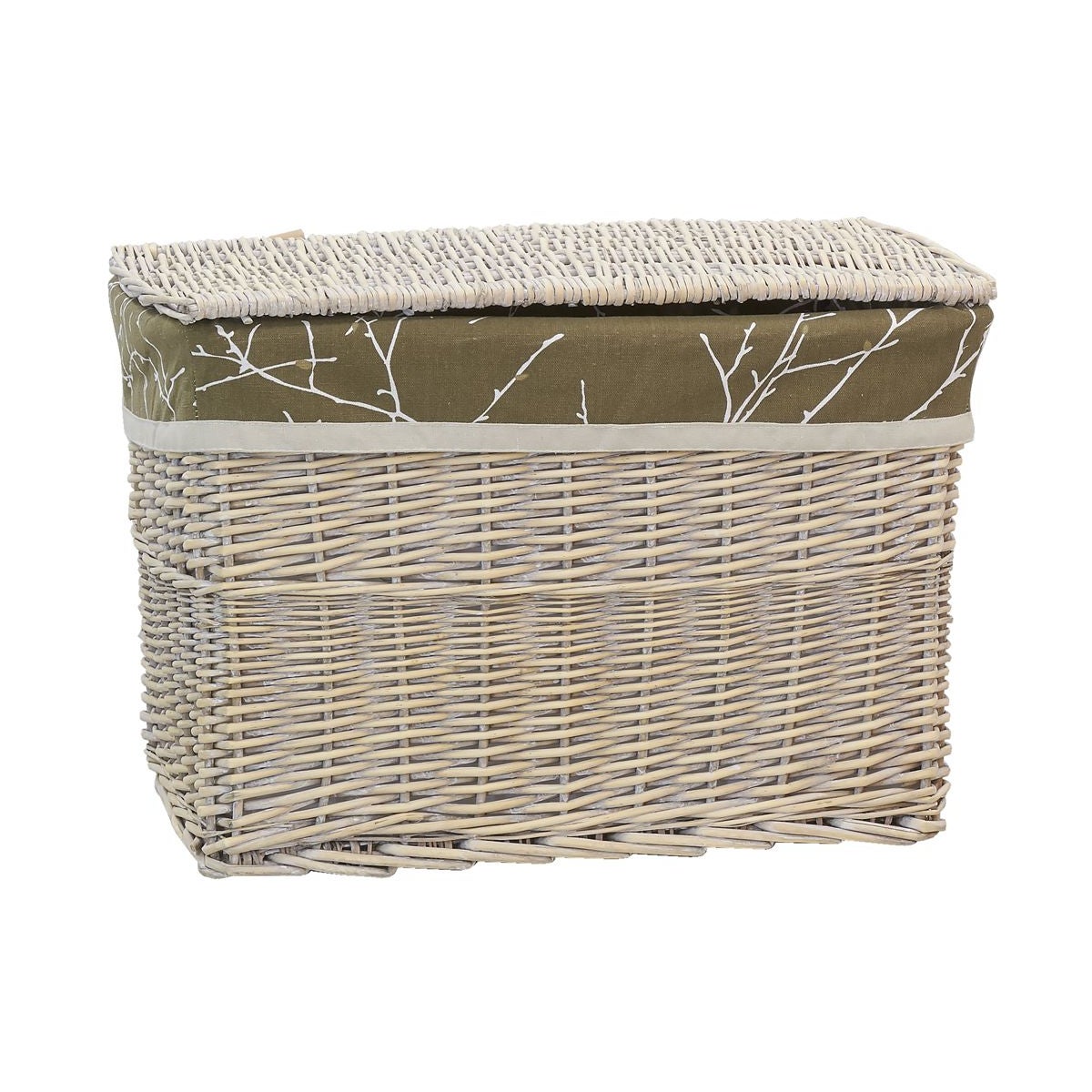 Baúl de mimbre con forro floral | Leroy Merlin