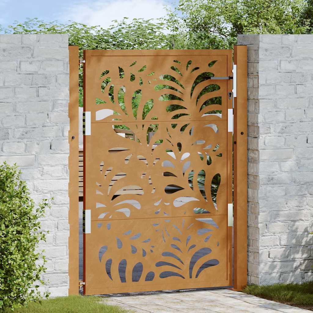 Cancello da giardino in acciaio resistente alle intemperie con design ...