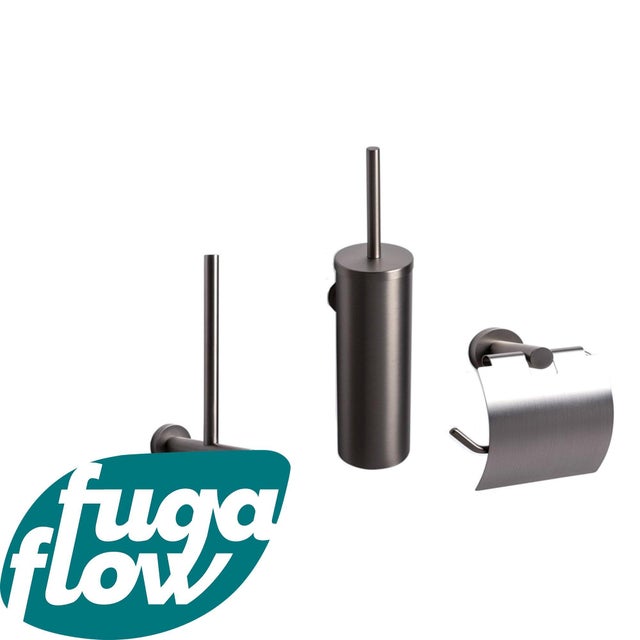 FugaFlow Efficiente Acces Ensemble d'accessoires toilette inox | Leroy ...