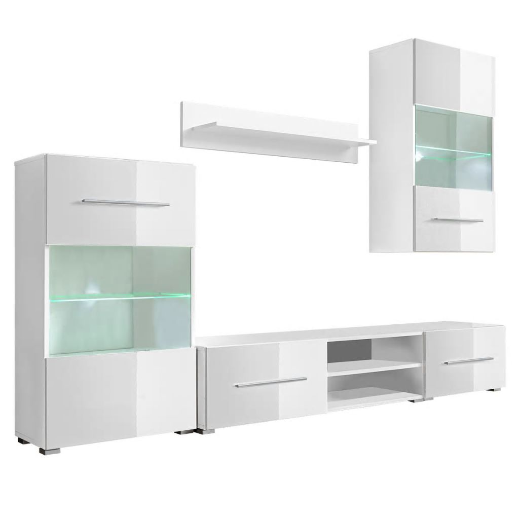 Mueble para TV Buffet para TV práctico diseño de pared con iluminación ...