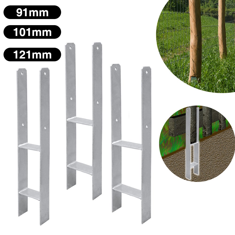 4x H Anclajes Poste Soporte Poste Anclaje Poste Pierna Viga 600MM Poste ...