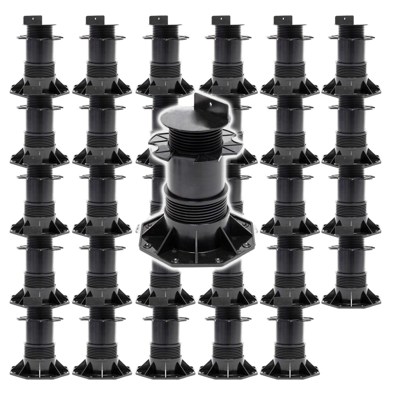 Lot de 30x Plots de terrasse – Charge 2700 kg – Hauteur réglable 140 ...