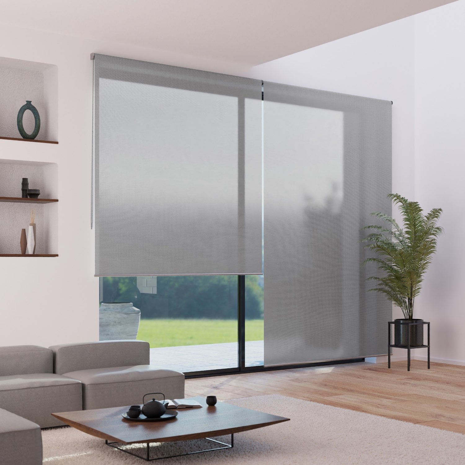 MADECOSTORE Store enrouleur voile tissu mesh - gamme Must - Gris souris ...