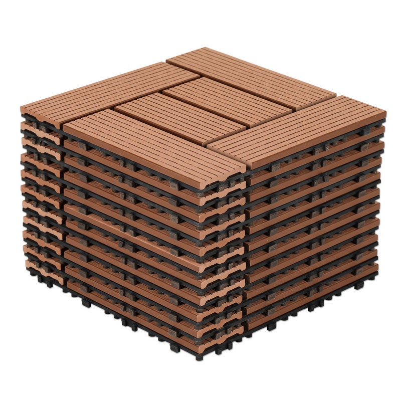33x Dalle de terrasse Tuiles Extérieures de Terrasse WPC, 30x30 cm ...