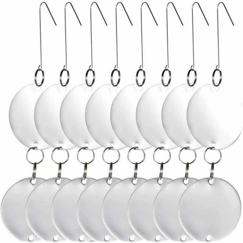 8 discos repelentes de aves de acero inoxidable, reflectantes de doble ...