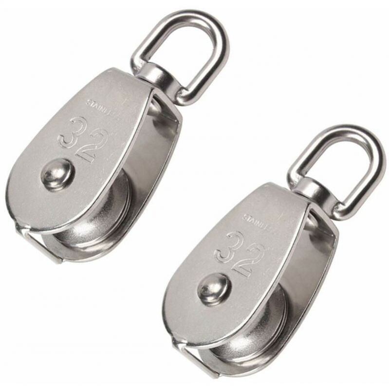 2 Piezas Polea Simple De 32 Mm Polea De Elevación De Acero Inoxidable ...