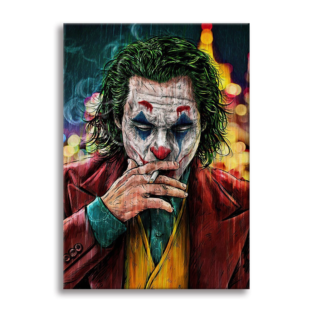 Joker - Cuadro contemporáneo en lienzo sobre marco de madera de 100x140 ...