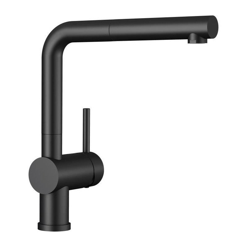 Blanco Linus-S - Black Kitchen Tap with Pull-Out Spout - High Pressure ...