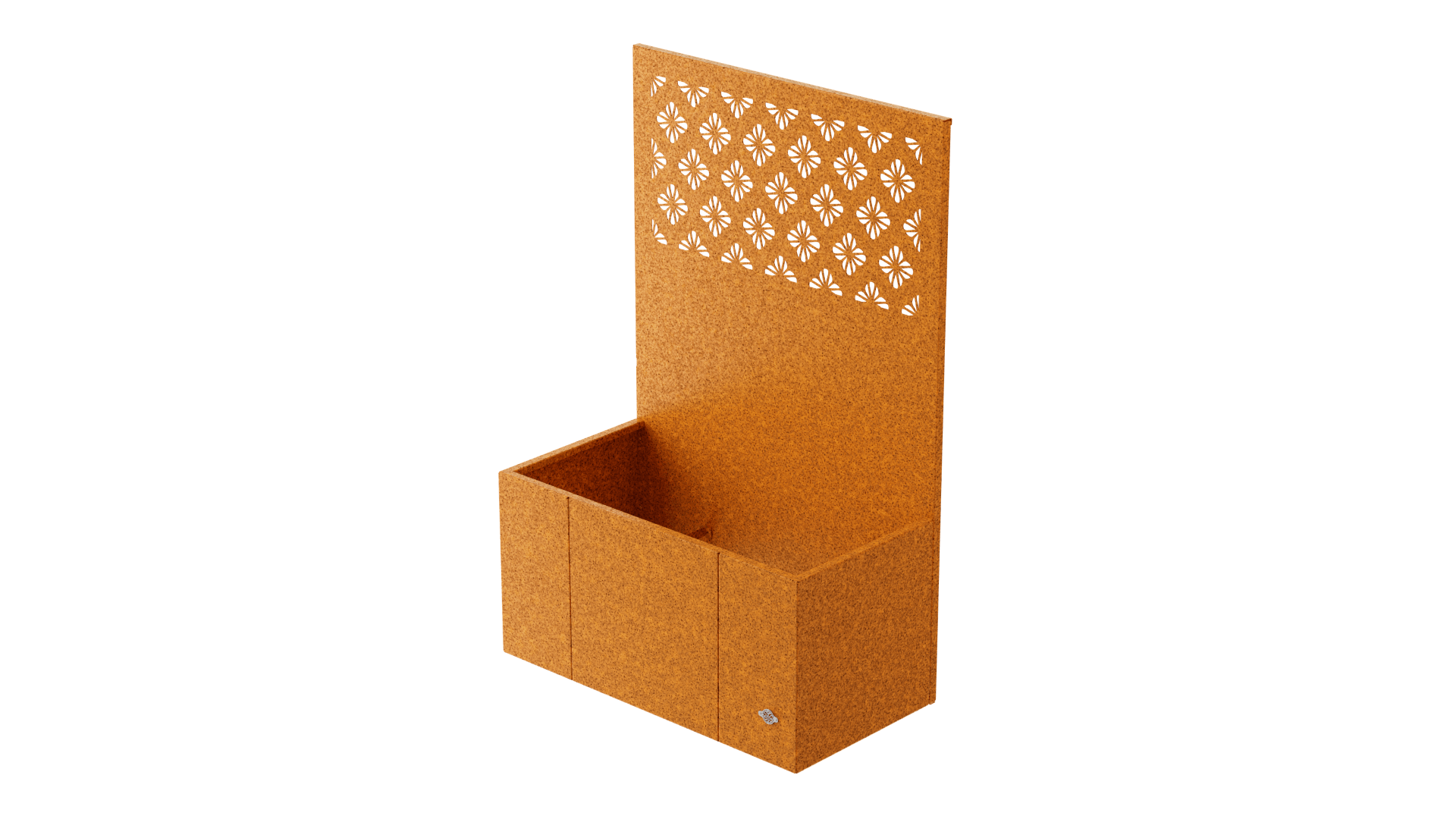 Bacs à plantes avec trellis en acier corten Vernazza 40x80x120 cm, avec ...