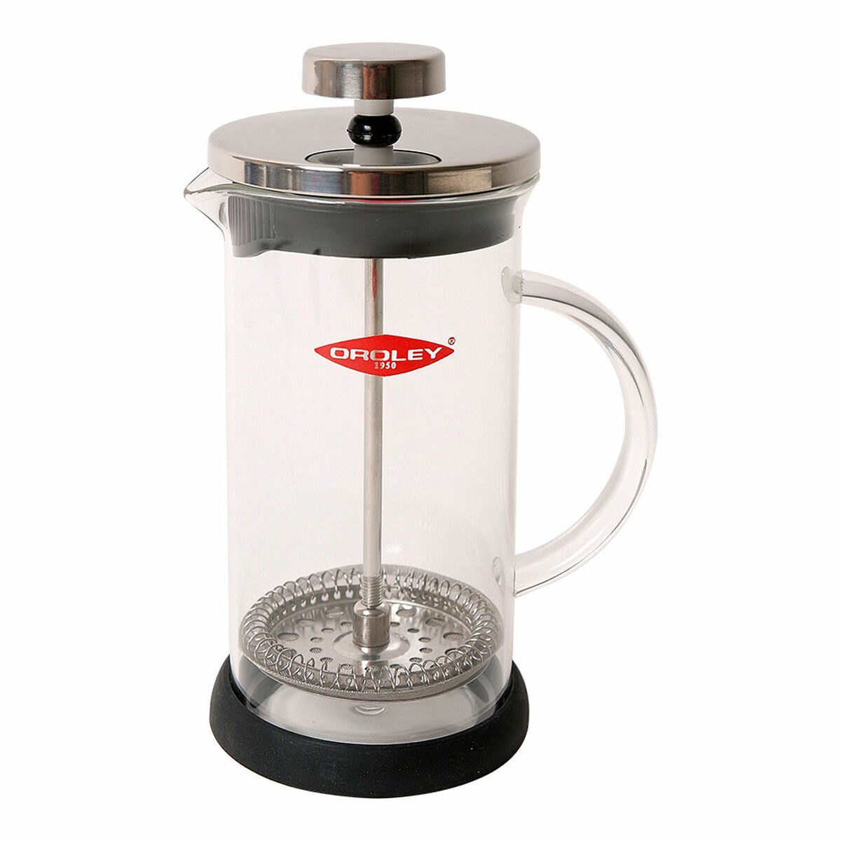 Cafetera de Émbolo Oroley Spezia 3 Tazas Vidrio de Borosilicato Acero ...
