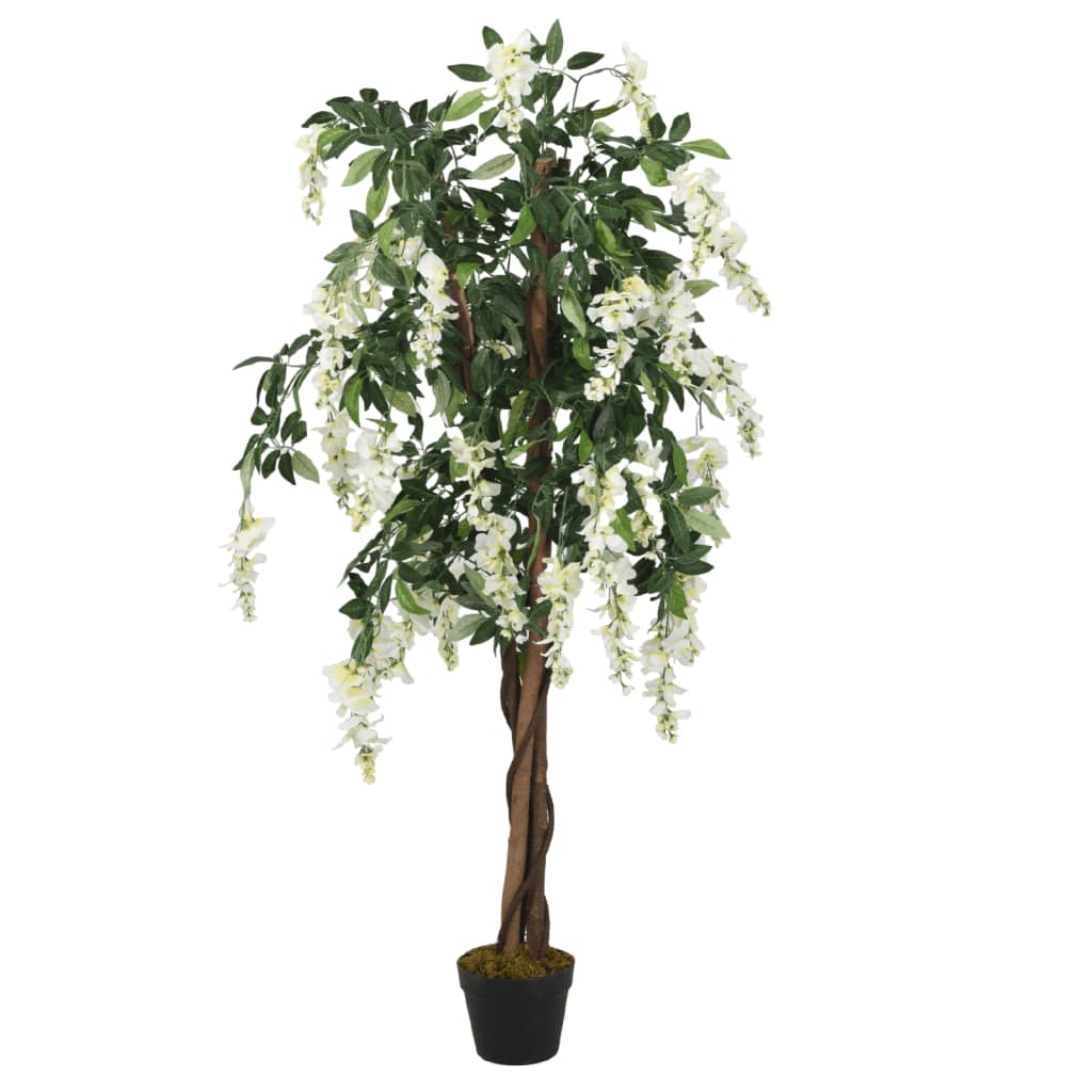Glicina artificial 560 hojas 80 cm verde y blanco | Leroy Merlin