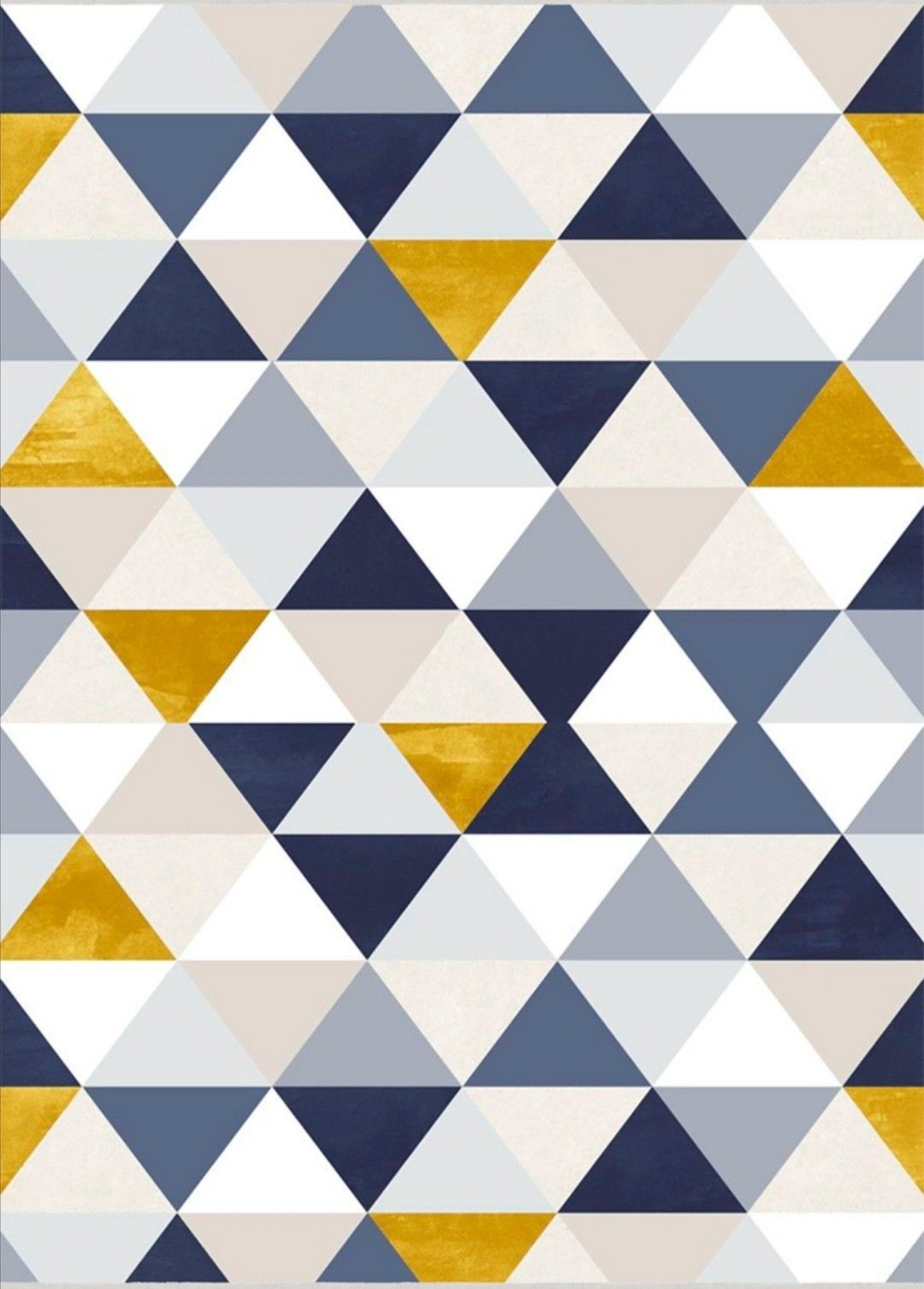 Tapis de salon TRIANGLE Bleu - 80x150cm | Leroy Merlin