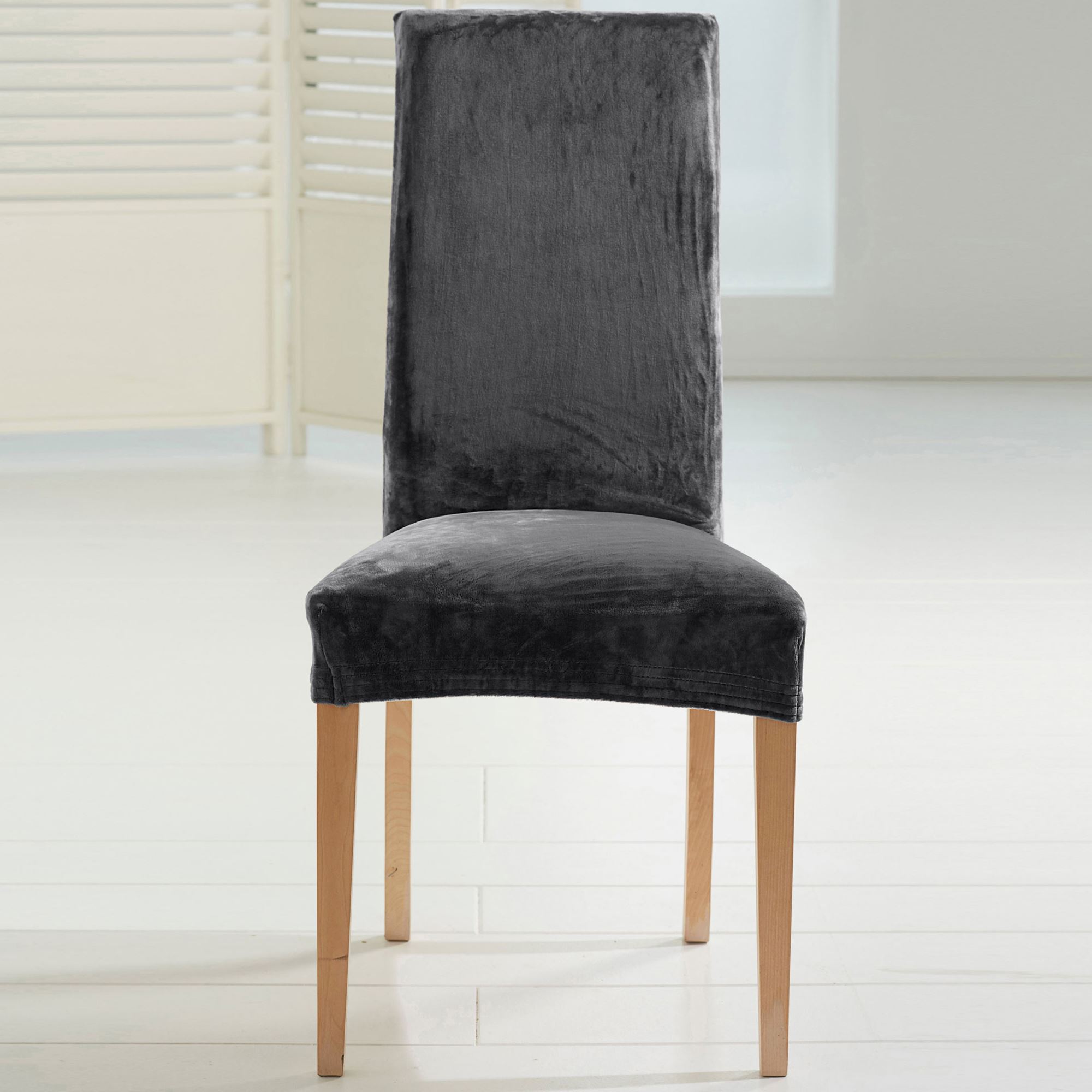 Housse de chaise SUSIE 50x50 gris en polyester | Leroy Merlin