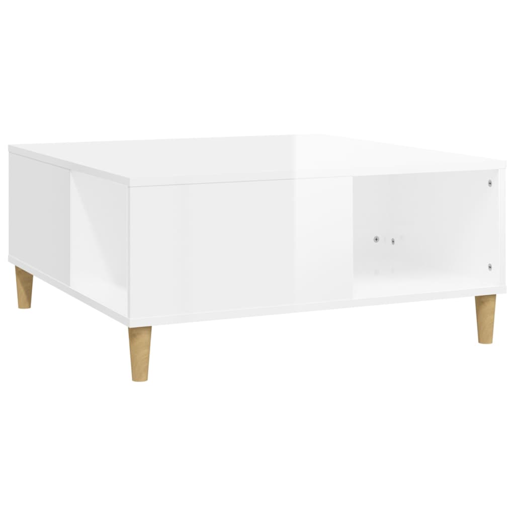 Table basse, contreplaqué blanc brillant, 80x80x36,5 cm | Leroy Merlin
