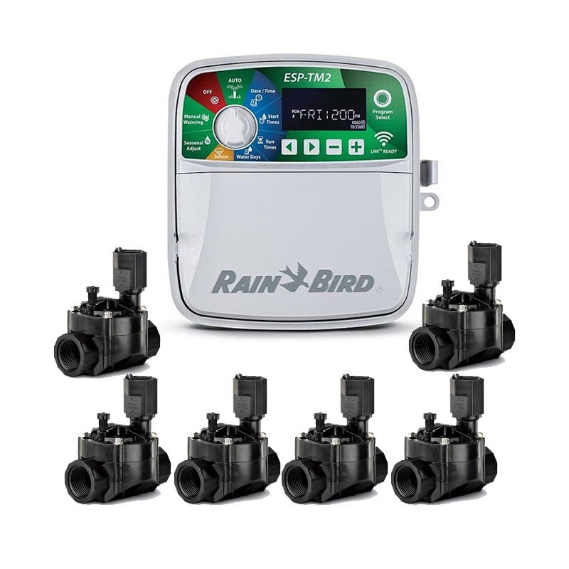 Programador de Riego automático Eléctrico ESP-TM2 6 zonas Interior Rain ...