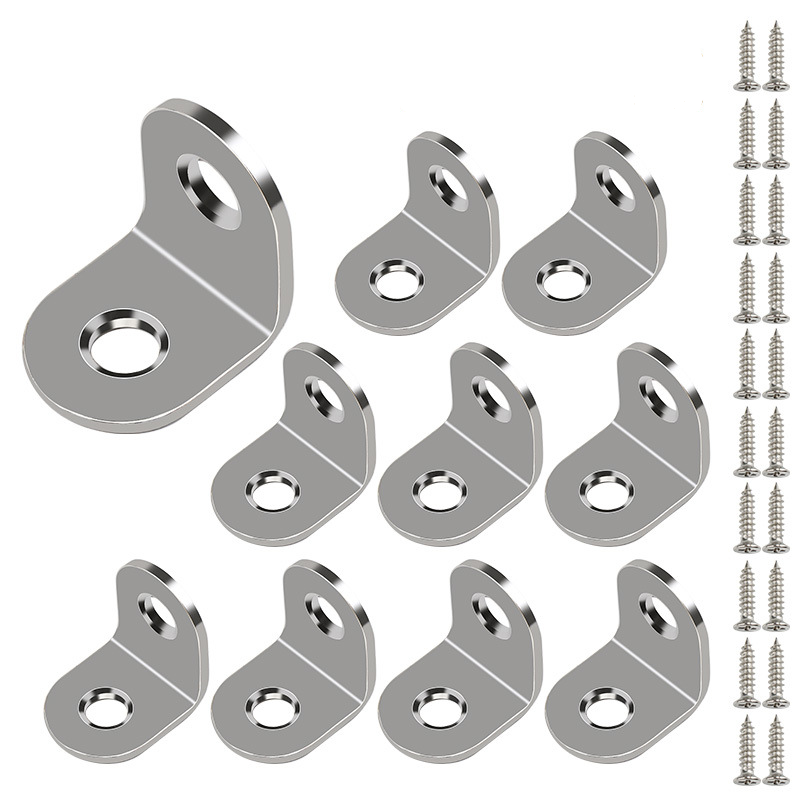 10 Pack Stainless Steel Angle Brackets, Square Edge Angle Brackets ...