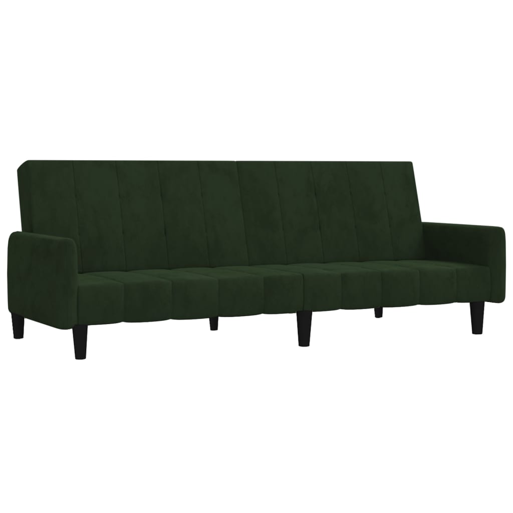 Canapé-lit | Lit simple | Canapé convertible à 2 places vert foncé ...