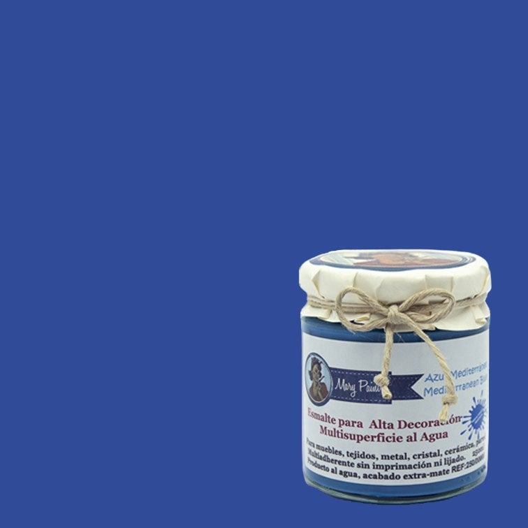 Pintura al agua Multisuperficie Acabado Mate Azul Mediterráneo 250 ml ...