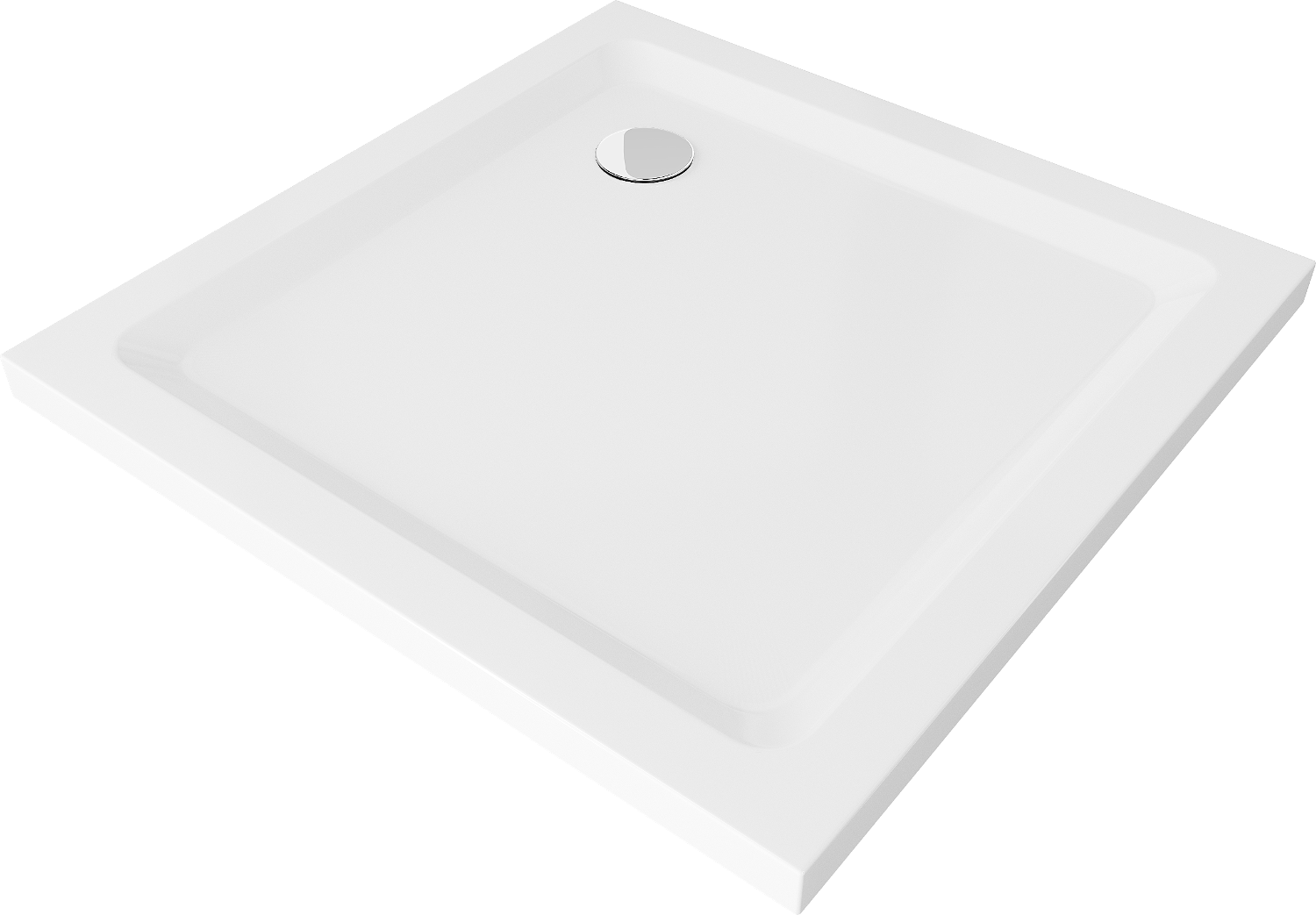Mexen Flat receveur de douche carré slim 90 x 90 cm, Blanc, siphon ...