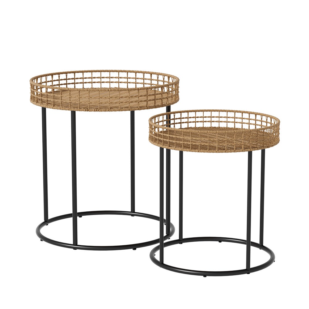 Vicco Set de tables basses Brunswick, Bois, 44x47,5cm avec support ...