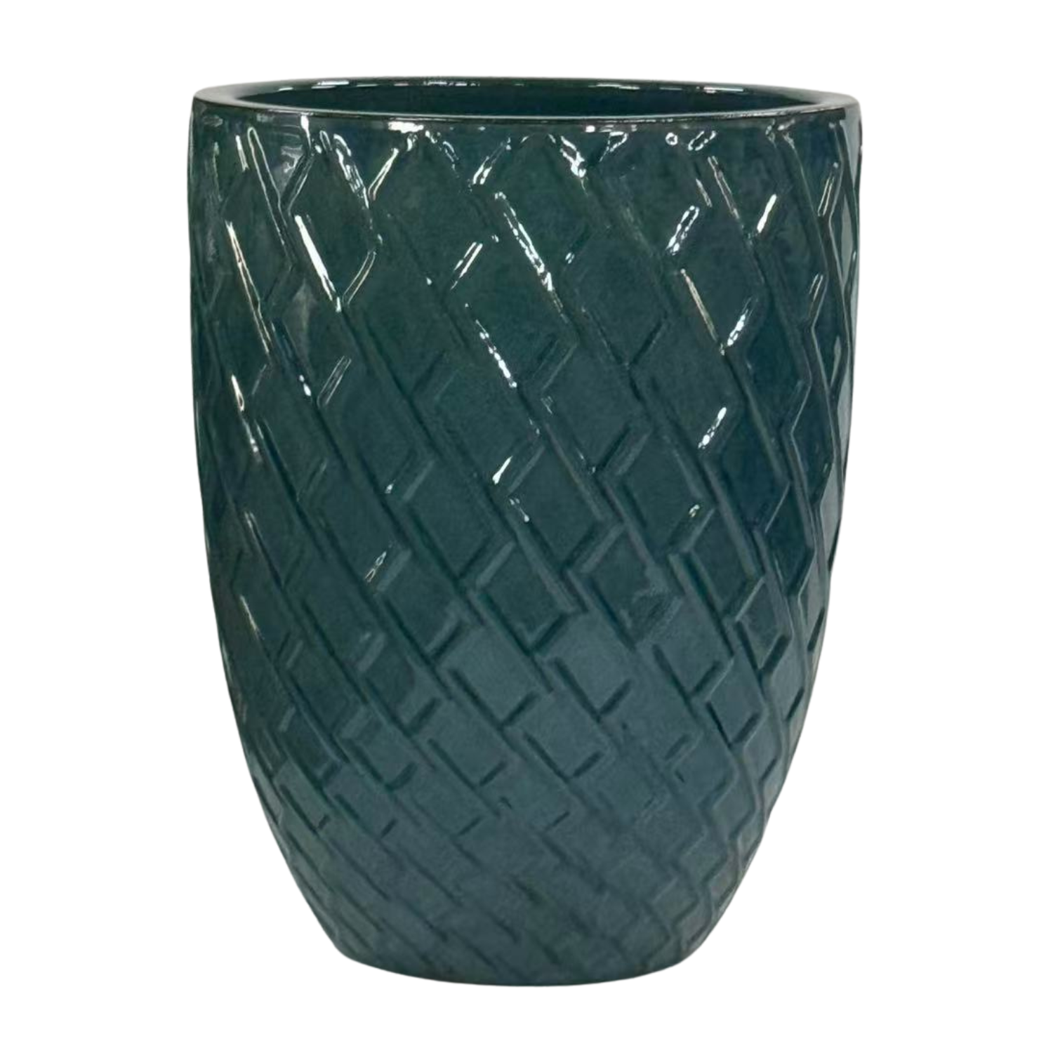 Pot grande taille d'extérieur ZEUS 41x55cm bleu pétrole, fait main en ...