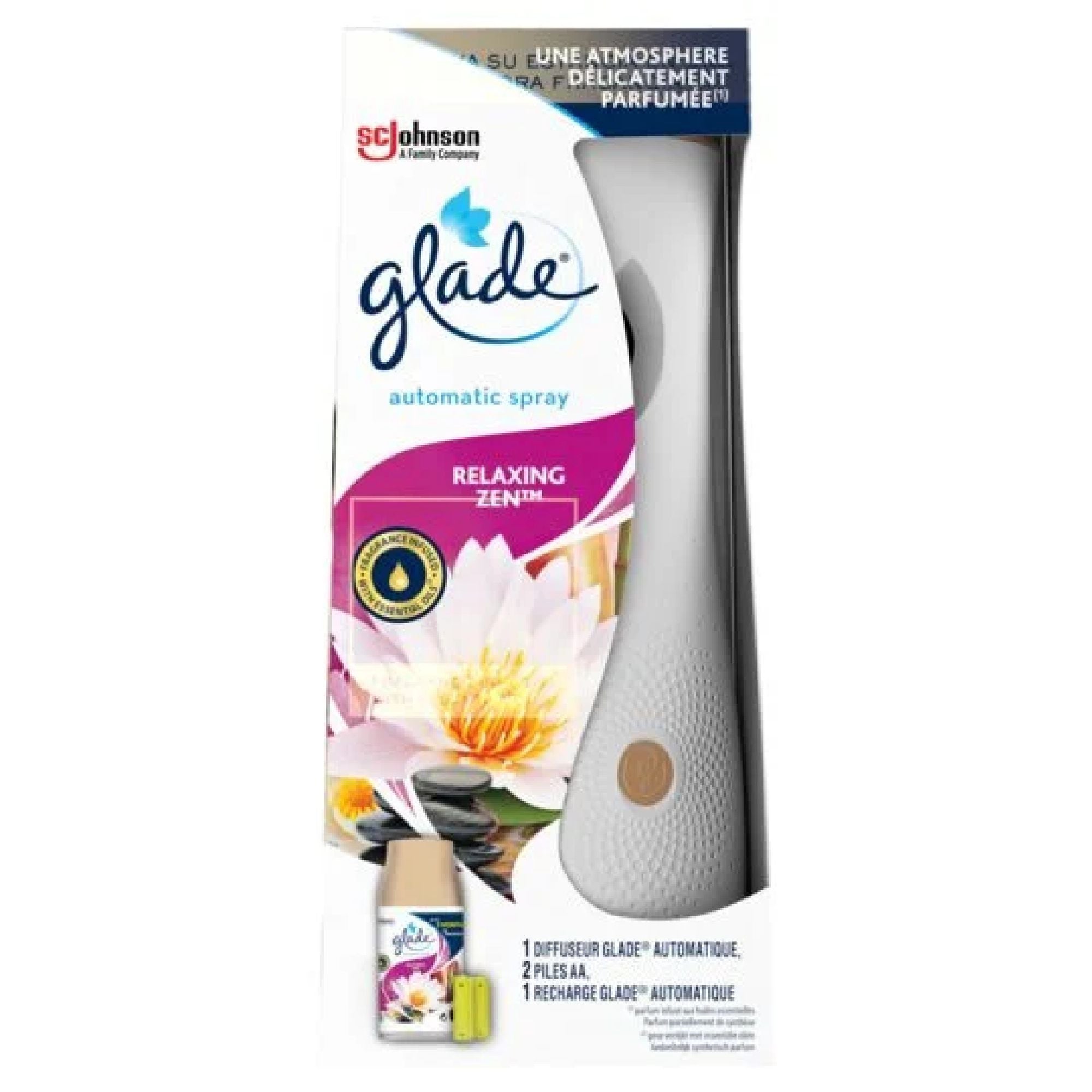 GLADE - PACK DE 4 DESIGN AUTOMATIC SPRAY DIFFUSEUR RELAXING ZEN 1DIFF ...