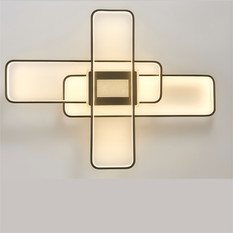 Plafón LED rectangular negro, 60x45cm, regulable con mando, 44W, 220V ...